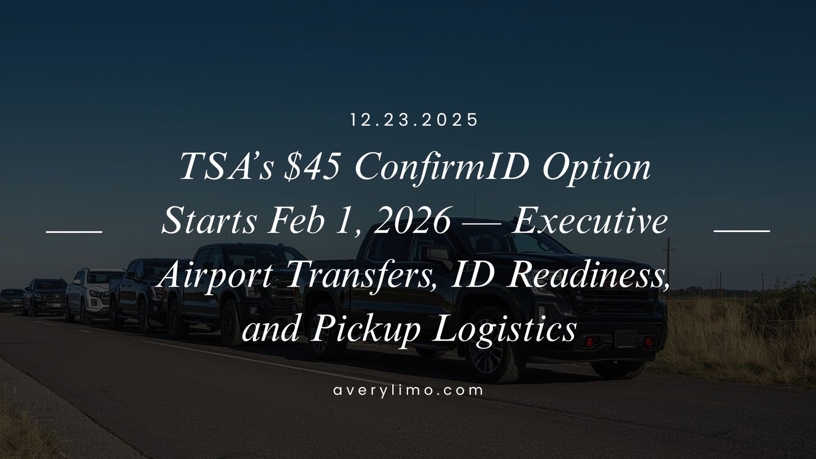 TSA $45 ConfirmID Starts Feb 2026: Executive Airport Travel